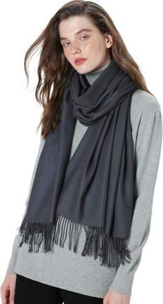 Maamgic Foulard Echarpe xxl echarpe printemps Femme Homme 200 * 70CM Hiver Touch&eacute; Soyeux Multi-Couleur El&eacute;gant Ch&acirc;le Doux pour Mariage Party Soiree, Ardoise, 