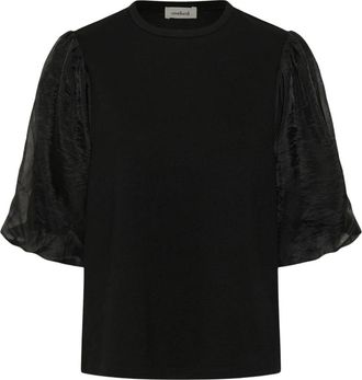 Soaked In Luxury SLMarigold Puff Tee - - Tops - Damen - Schwarzk - XS