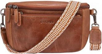 STILORD Iowa Sac Banane Femme Cuir Sacoche Ceinture Bandouli&egrave;re Chic Loisirs Festival Vintage Style Boho Avec une ceinture tress&eacute;e tr&egrave;s tendance Couleur:milan