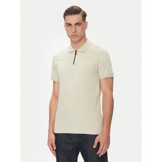 HUGO BOSS Poloshirt Passerzip 50537507 Beige Slim Fit