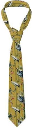 Generic Cravate DAffaires Grues Oiseaux Jaune &Eacute;l&eacute;gant Men Tie Tendance Cravate Pour Homme Pour Accessoires L&Eacute;cole C&eacute;l&eacute;brations