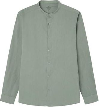 Springfield Homme Camisa Mao Lino Bottines, Green_Print, L