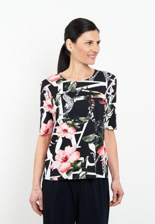 Seidel Moden T-Shirt Sommershirt mit floralem Muster - MADE IN GERMANY