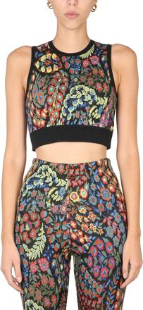 Etro Wool-Blend Jacquard Knit Top and Leggings Set - Black