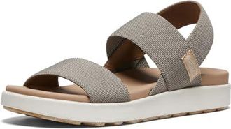 Keen Womens Elle Backstrap Casual Platform Open Toe Wedge Sandals, Brindle/Birch, 10.5 Wide