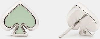 Kate Spade New York Kate Spade Everyday Spade Ohrstecker Aus Emaille f&uuml;r Frauen in Gr&uuml;n/Silber | Metall