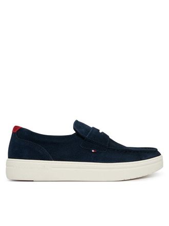 Tommy Hilfiger Halbschuhe Modern Light Hybrid Suede Loafer FM0FM05786 Dunkelblau