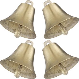 Lurrose 4 St&uuml;ck Teiliges Laute Kupfer Glocken f&uuml;r Schafe und Pferde Robuste Bauernhof zubeh&ouml;rst&uuml;cke Anti diebstahl Funktion Vintage Farm Dekoration mit Klarem