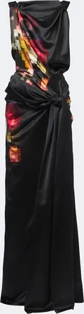 Dries Van Noten Bedruckte Robe aus Seidensatin