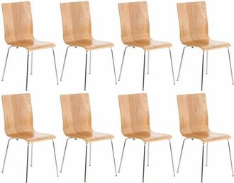 Clp Lot de 8 chaises en bois Pepe Ch&ecirc;ne