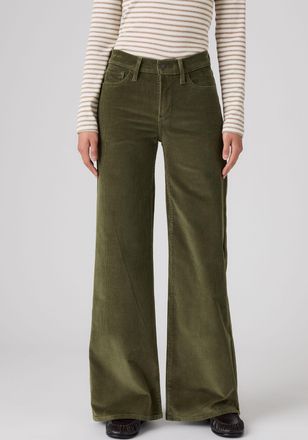 Levi's Cordhose LEVIS 318 SHAPING WIDE LEG, Damen, Gr. 28, L&auml;nge 30, gr&uuml;n (olive night), Cord, Obermaterial: 98% Baumwolle, 2% Elasthan, unifarben, weit lang