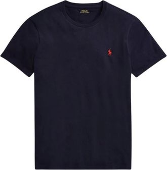Polo Ralph Lauren Homme, Tops, Bleu, Taille: XL T-shirt col rond coupe slim