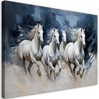 Artgeist Quadro Su Tela, Animali Cavallo Bianco - 100x70