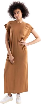 Hinnominate Hinnominate, Femme, Robes, Brun, Taille: 42 FR Robe Maxi Sans Manches