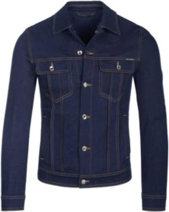 Dolce & Gabbana Herrenjacke in Unifarbe- zeitloses Design - - Jackets - Herren - Blau - S