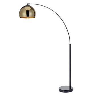 Teamson Home Stehleuchte Stehlampe Standleuchte LED Gold Arquer Versanora VN-L00012-EU