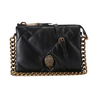 Kurt Geiger Femme, Sacs, Noir, Taille: ONE Size Sac &agrave; bandouli&egrave;re matelass&eacute; avec t&ecirc;te daigle