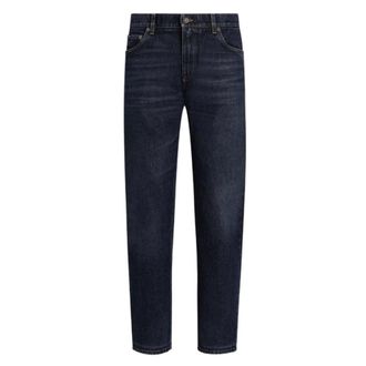 Dolce & Gabbana Homme, Jeans, Bleu, Taille: XL Jean droit en coton bleu