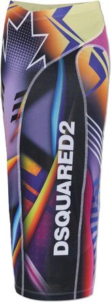Dsquared2 Femme, Jupes, Multicolore, Taille: 36 FR Jupe Logo