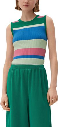 s.Oliver Womens 2127076 Stricktop, gr&uuml;n|Mehrfarbig 76H3, 32