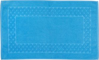 Lasa Home Badteppich, 50 x 80 cm, Kollektion Royal Cresents, Sky Blue, Baumwolle, blau, 50x80x1 cm