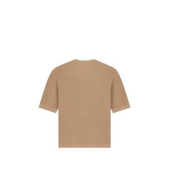 Emporio Armani Pull &agrave; manches courtes &agrave; chevrons en maille de coton