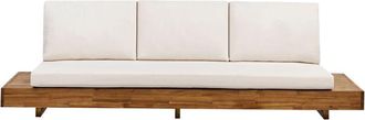 Beliani Gartensofa 3-Sitzer MARETTIMO zertifiziertes Akazienholz Braun