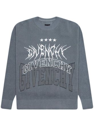 Givenchy Pullover mit Waffelstrick-Muster - Grau