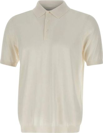 KANGRA Homme, Pulls, Blanc, Taille: XL Polo en Soie et Coton