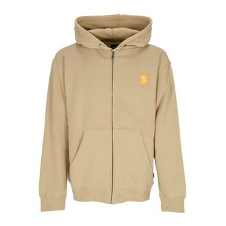 HUF Rei&szlig;verschluss-Hoodie in Haferflocken - - Sweatshirts & Hoodies - Herren - Beige - XL