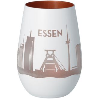 Goodtimes Windlicht Essen Skyline (Weiß & Bronze)