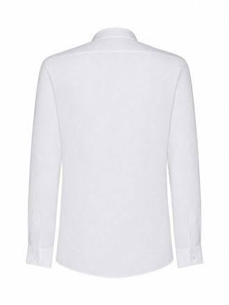 Dolce & Gabbana Mens Shirt Martini Silk Jacquard White