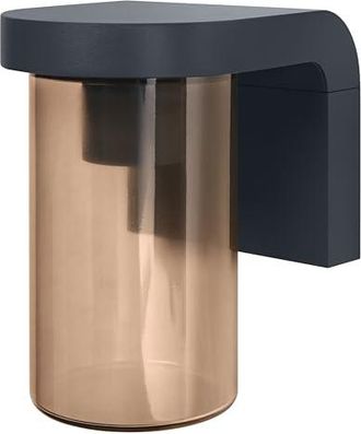 Osram Au&szlig;enwandleuchte E27 Amber, Vintage-Wandleuchte mit Aluminiumgeh&auml;use in Dunkelgrau, IP44-Schutz, sto&szlig;fest IK03, f&uuml;r Terrasse und Balkon