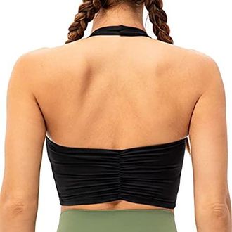 Generic Brassi&egrave;re de sport dos nu pour femme - Brassi&egrave;re de yoga - 2026, Noir, XXL