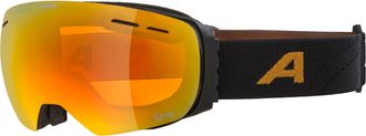 Alpina GRANBY Q-LITE - verspiegelte, kontrastverst&auml;rkende Skibrille mit 100% UV-Schutz f&uuml;r Erwachsene - black-gold matt - one size
