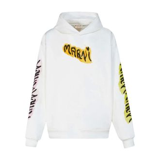 Marni Homme, Sweatshirts et sweats à capuche, Blanc, Taille: S SweaT-shirt Casual Glw02