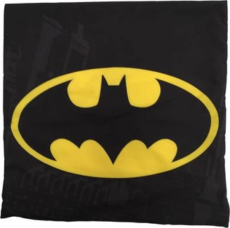 DC Comics Batman Kissenbezug 40x40cm, Schwarz, Cartoon-Muster, Dekorative Kissenh&uuml;lle, Quadratisch, Rei&szlig;verschluss, 1 St&uuml;ck