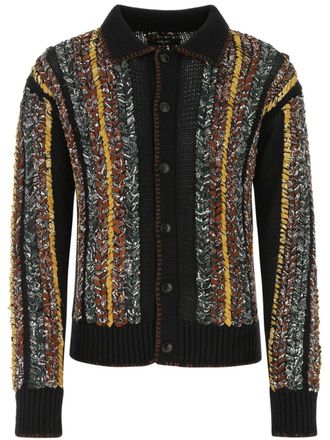 Amiri Cardigan mit geflochtenem Bandana - Schwarz