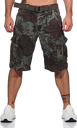 Jetlag Bermuda Take Off 7 Bermuda cargo pour homme avec ceinture, Lauro Oak, 36W