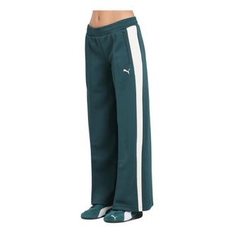 Puma Puma, Femme, Pantalons, Vert, Taille: 36 FR T7 Wide Pantalons