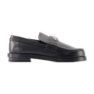 Alexander McQueen Womens Seal Loafer Black Calfskin