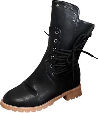 Generic Bottes dhiver légères en daim pour femme - Avec fermeture éclair - Doublure en fourrure - Chaudes - Pour le bureau et lautomne - Pour la randonnée - P