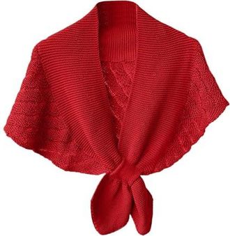 Generic Poncho Femme Hiver Chaud Chale Femme Hiver Chaud Cape Femme Effet enveloppant Ch&acirc;le Ajour&eacute; L&eacute;ger Plage Cardigan Tricot&eacute; Look Quotidien &Eacute;l&eacute;gant