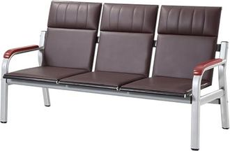 Generic Ensemble de Bancs de Salle Dattente 3 Places, Chaises de Salle Dattente, Bancs de Réception, Chaise de Bureau en Cuir avec Dossier, Chaise Daccueil av