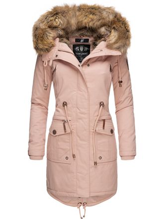 Navahoo Damen Winter Jacke Warmer Winterparka mit Kapuze Rosinchen Rosa Gr. XL