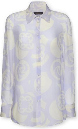 Elena Miro Femme, Blouses et Chemises, Violet, Taille: 50 FR Chemise en viscose imprim&eacute;e