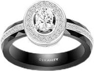 Ceranity Bague Solitaire - Argent 925 - Oxyde de Zirconium - T56 - 1-12/0076-N