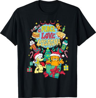 Garfield Weihnachten Peace Love Lasagne T-Shirt