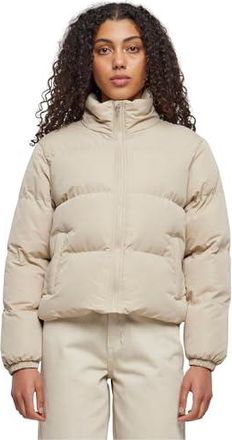 Urban Classics Ladies Short Peached Puffer Jacket, Wetsand, 5X-Large Femme