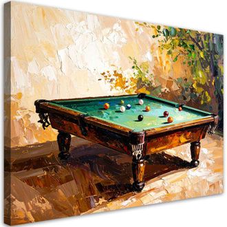 Artgeist Tableau d&eacute;co Table de billard 100x70